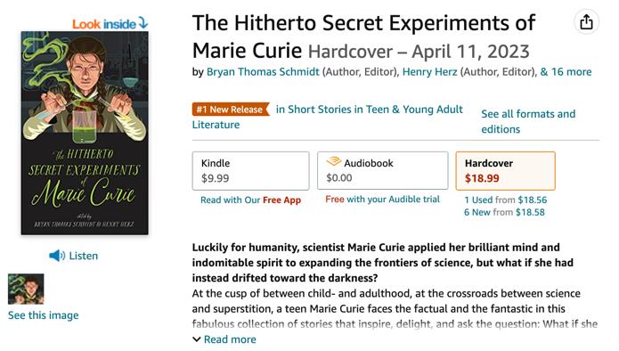 The Hitherto Secret Adventures Of Marie Curie 